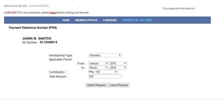 How to get Payment Reference Number(PRN) for Voluntary Paying SSS ...