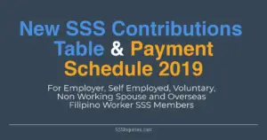 New SSS Contributions Table and Payment Schedule 2019 - SSS Inquiries