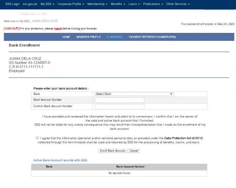 How to Enroll my Bank Account in My.SSS - SSS Inquiries
