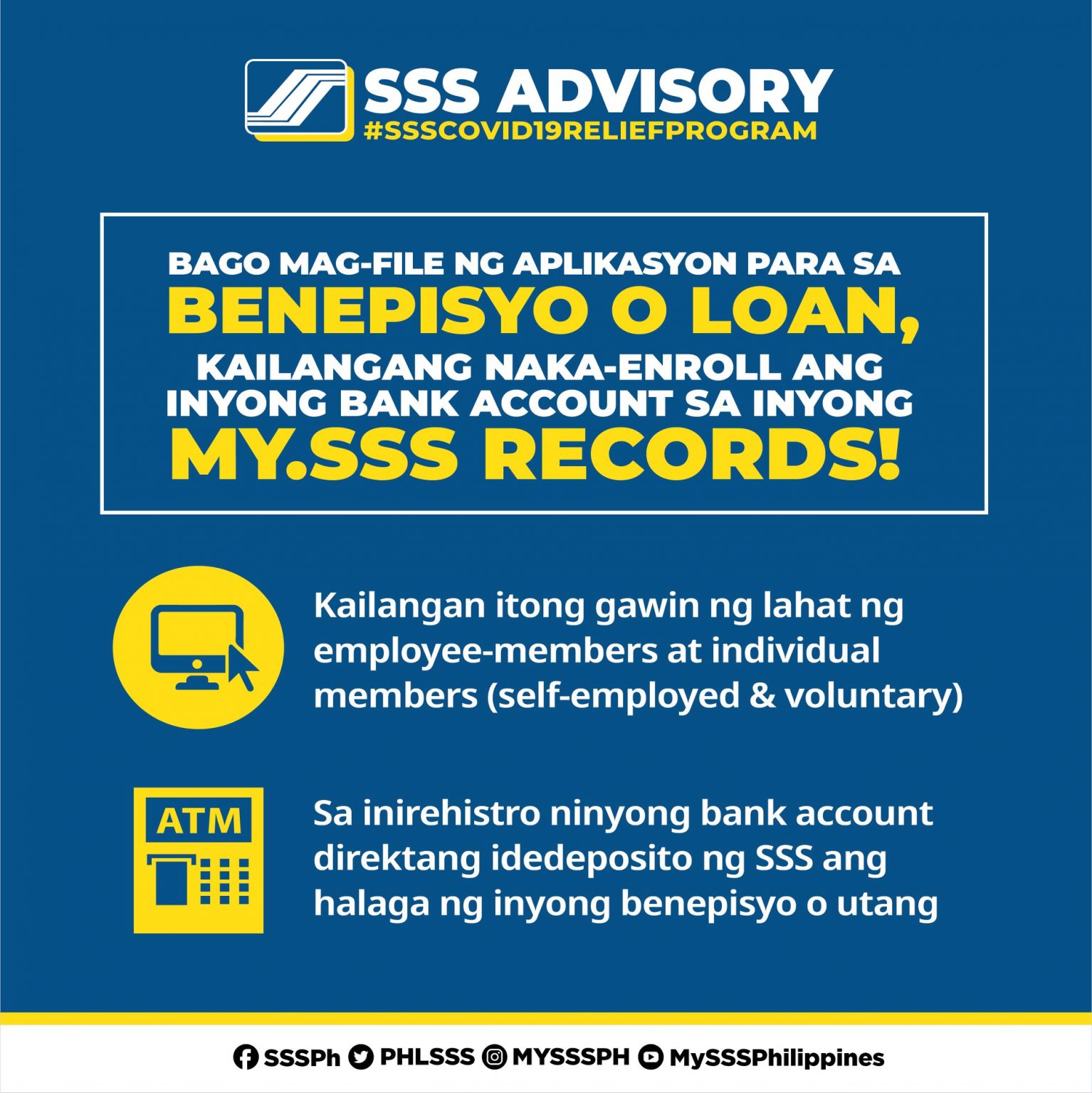 How to Enroll my Bank Account in My.SSS - SSS Inquiries