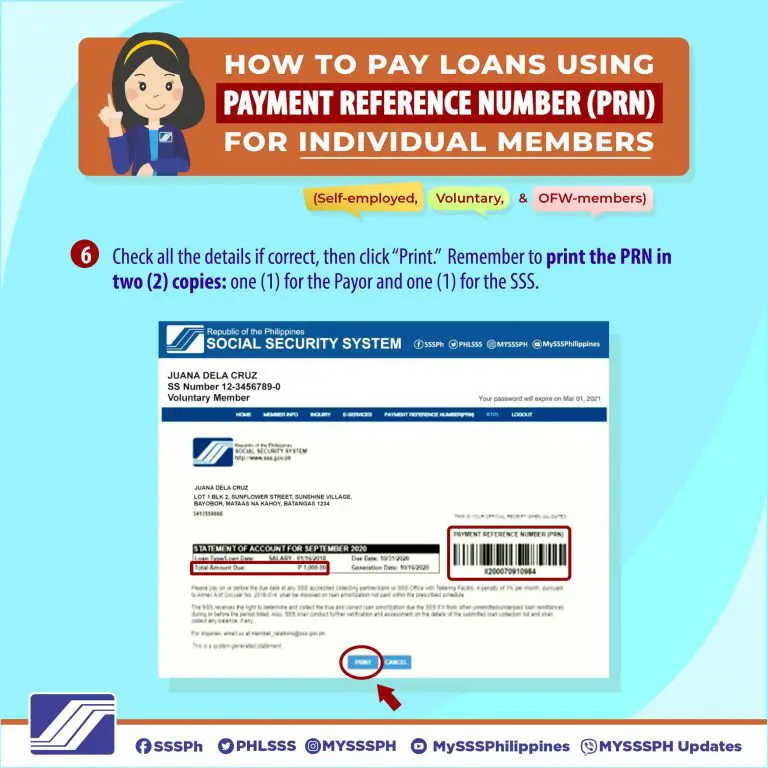 How to Generate and Pay your SSS Loan Payment Reference Number (PRN)? - SSS Inquiries