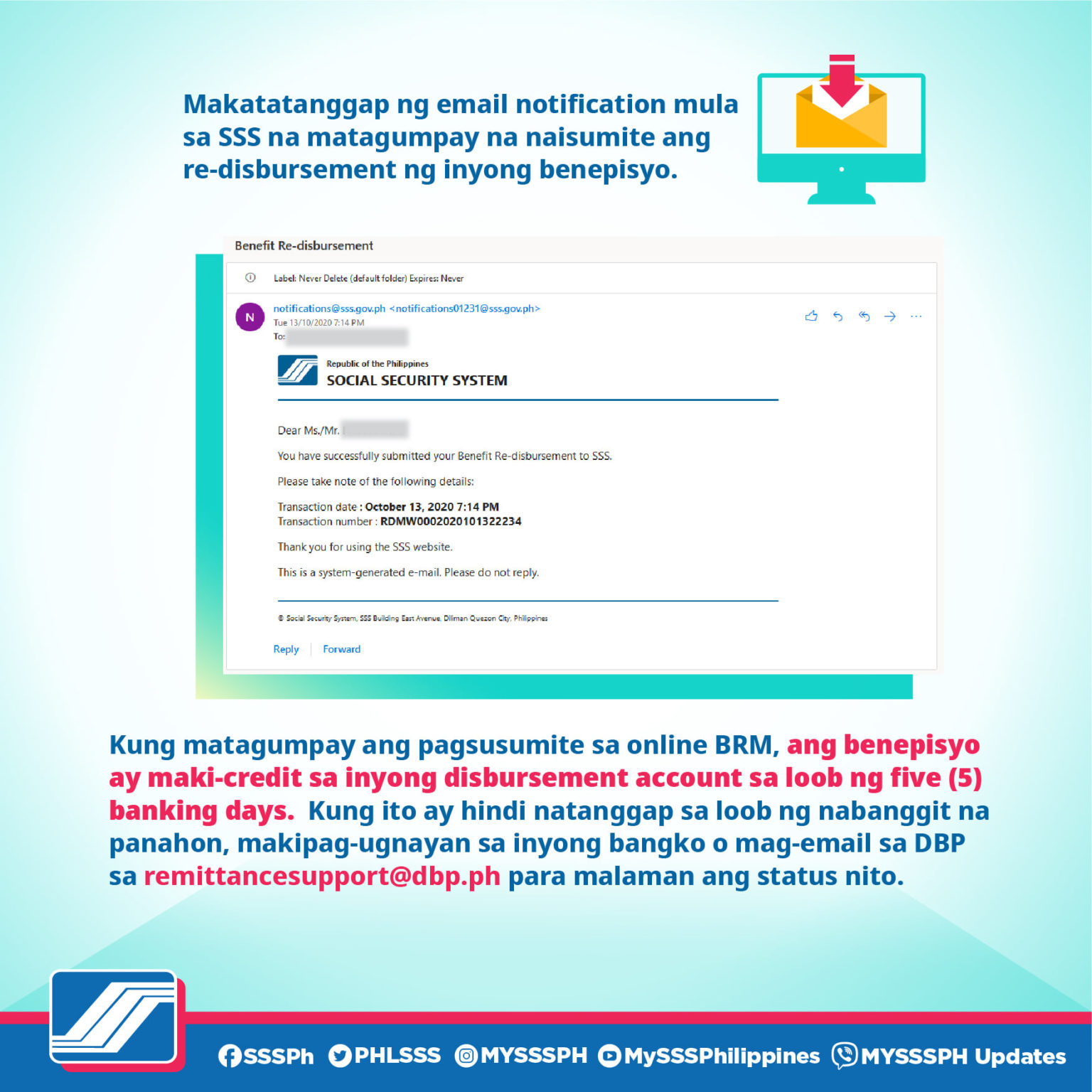 How to correct or replace Disbursement Account in My.SSS and request ...