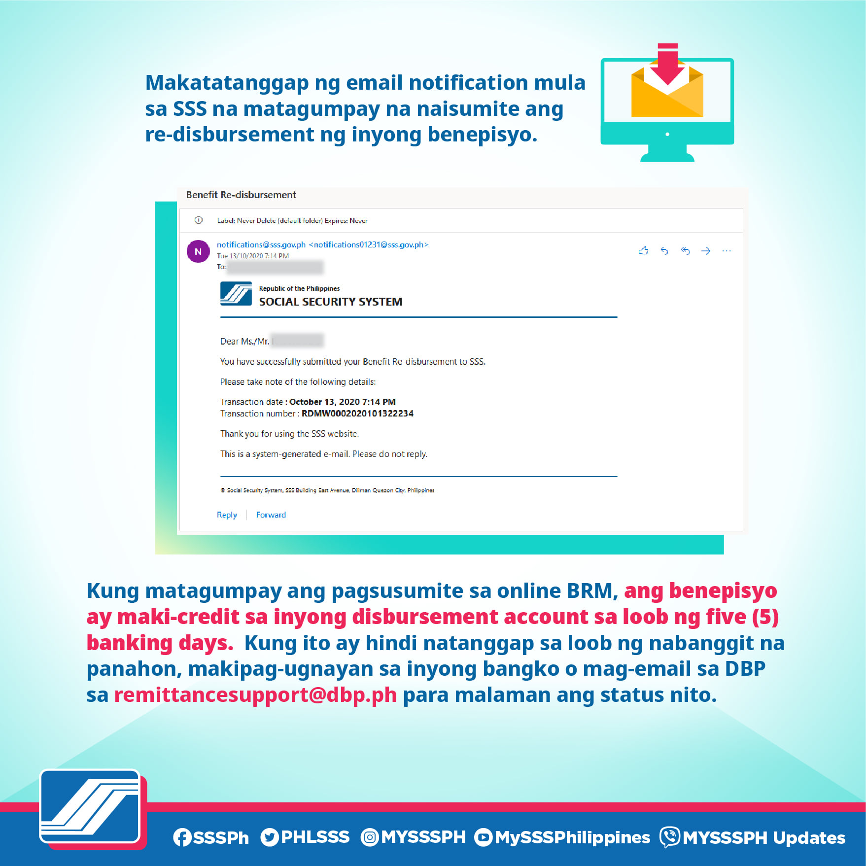 How to correct or replace Disbursement Account in My.SSS and request ...