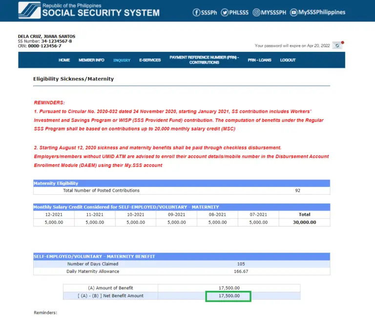 How to know how much will be your SSS Maternity Benefit using the SSS ...