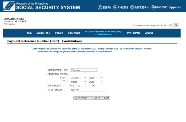 How to Get your SSS Payment Reference Number (PRN) for Contributions ...