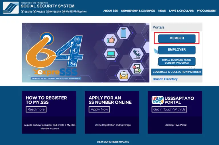Updating of SSS Contact information online is back and is now more ...