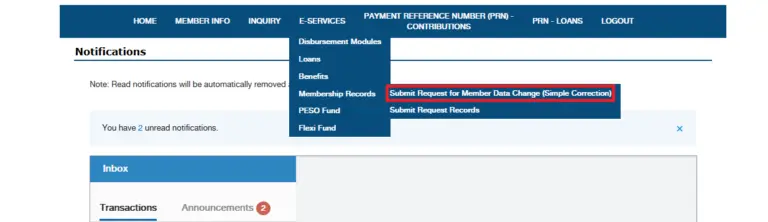 How to submit a Member Data Change Request (Simple Correction) - SSS ...