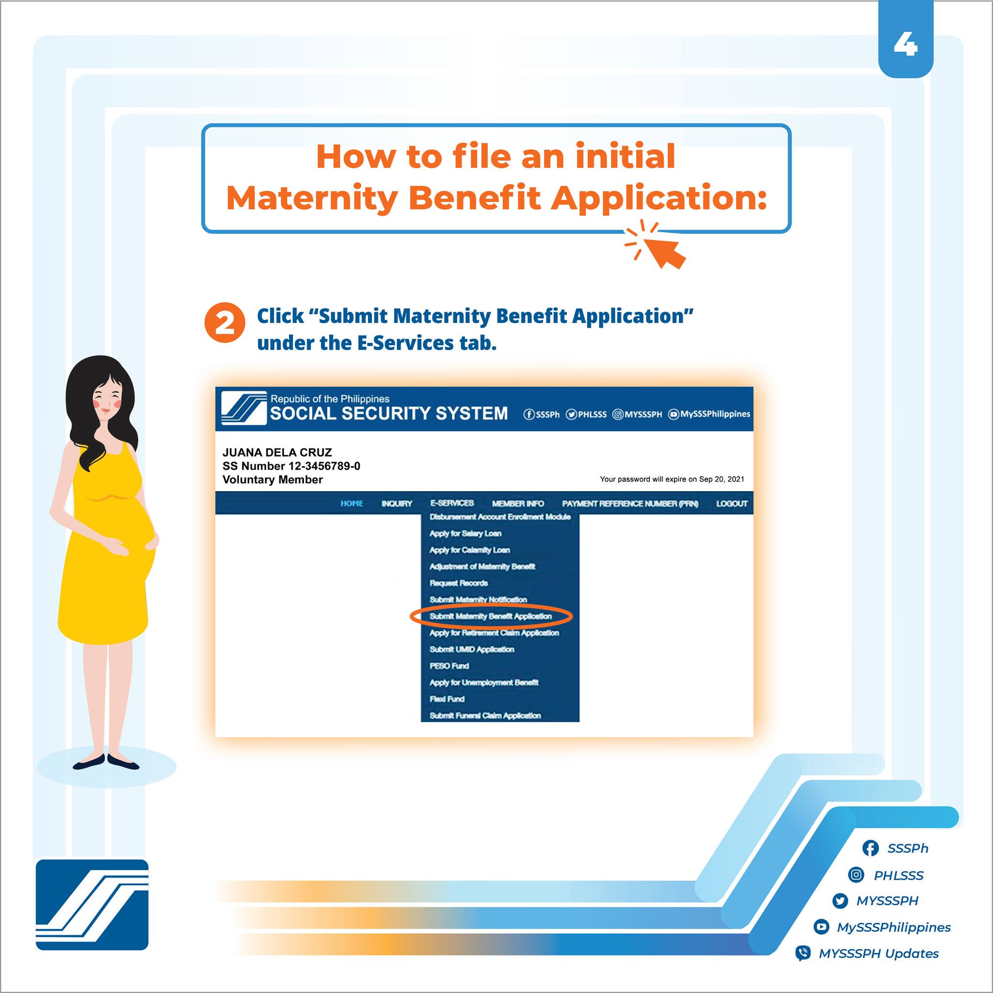 How to File for SSS Maternity Benefit (MAT2) in SSS Website for female ...