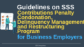 Guidelines on Contributions Penalty Condonation, Delinquency Management ...