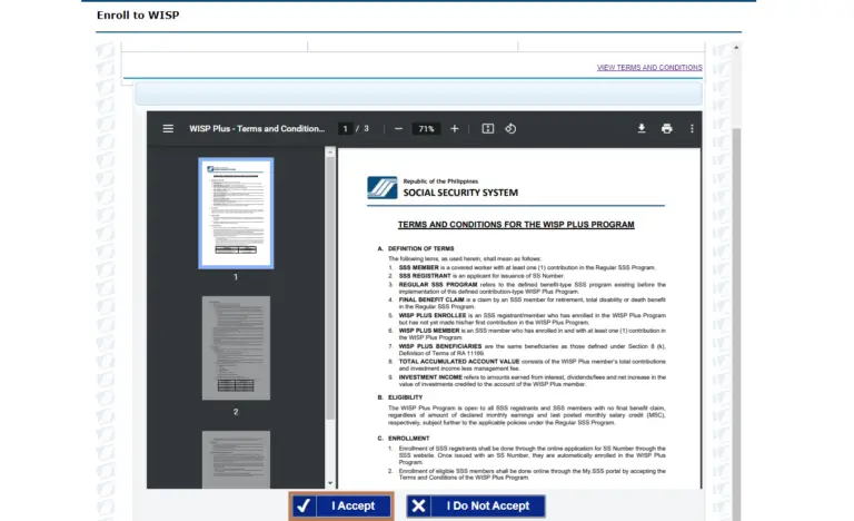 Guidelines on SSS' WISP Plus - SSS Inquiries