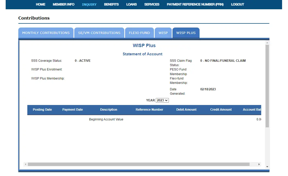 Guidelines on SSS' WISP Plus - SSS Inquiries